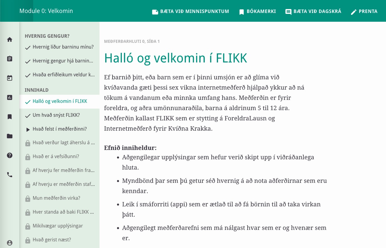 FLIKK - Aðstoð við börn með kvíða í gegnum netmeðferð